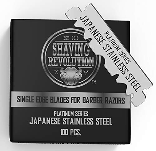 Barber Razor Blade - Single Edge Razor Blades 100 Count - Stainless Steel Razor Blades Single Edge