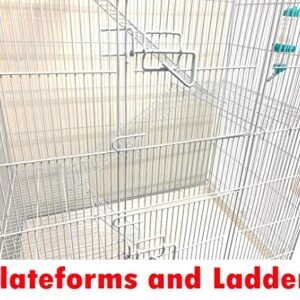 X-Large 5-Levels Ferret Chinchilla Sugar-Glider Rats Mice Gerbil Cage with Removable Rolling Stand, 32-Inch by 19-Inch by 60-Inch