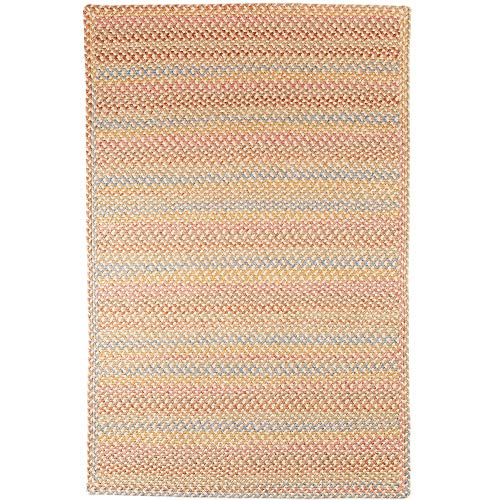 Super Area Rugs Braided Rug Sanford Indoor/Outdoor Braided Carpet for High Traffic Kitchen, Khaki Multi, 4' x 6' Rectangle