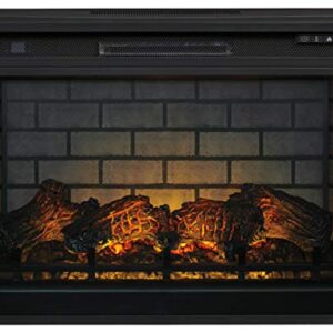 Signature Design by Ashley 30" Electric Fireplace Insert with LED, Remote Control, 7 Temperature and 5 Brightness Settings, Black