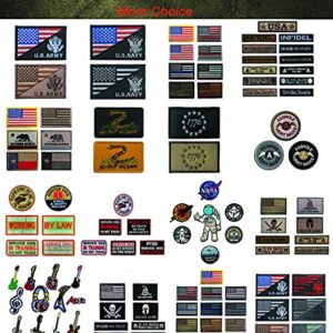 Antrix 2 Pcs American Flag/ Army Veteran US Armed Forces Embroidered Military Patches Hook & Loop Emblem Badge for Hats Backpacks Bags Jackets