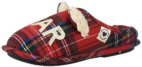 Dearfoams Kids Unisex Lil Bear Slipper, Big Bro Tartan Plaid, US 11-12 Toddler