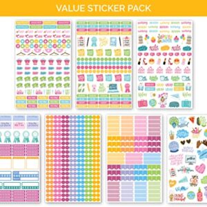 bloom daily planners Planner Sticker Value Pack (13 Unique Sheets / 1,000+ Aesthetic Stickers) - New Variety Assortment Bundle for Planning & Decorating