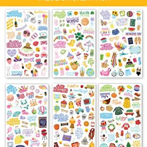 bloom daily planners Planner Sticker Value Pack (13 Unique Sheets / 1,000+ Aesthetic Stickers) - New Variety Assortment Bundle for Planning & Decorating