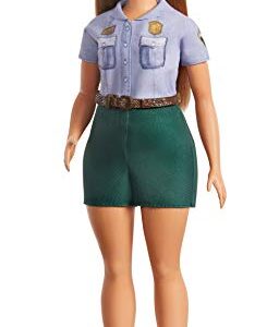 Barbie 12-in Blonde Curvy Park Ranger Doll with Ranger Outfit Including Denim Shirt, Green Khaki Shorts, Brown Belt, Brown Boots & Straw Hat; for Ages 3 Years Old & Up