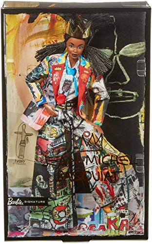 Barbie Collector Jean-Michel Basquiat X Doll with Braids and Crown, Wearing Art-Inspired Suit and Accessories, with Doll Stand and Certificate of Authenticity