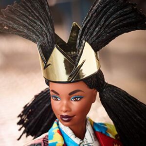 Barbie Collector Jean-Michel Basquiat X Doll with Braids and Crown, Wearing Art-Inspired Suit and Accessories, with Doll Stand and Certificate of Authenticity