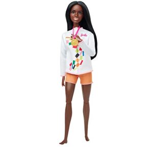 Barbie Olympic Games Tokyo 2020 Surfer Doll with Surf Uniform, Tokyo 2020 Jacket, Medal, Tokyo 2020 Surfboard with Fins for Ages 3 and Up