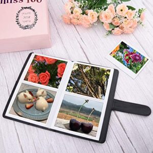 Sunmns Wallet PU Leather Photo Album Compatible for Fujifilm Instax Wide 300 Camera, Polaroid POP, POP 2.0, Originals OneStep 2, OneStep+ Printer Film (Black)