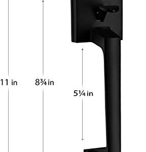 Berlin Modisch Single Cylinder HandleSet with Lever Door Handle (for Entrance and Front Door) Reversible for Right and Left Handed and a Single Cylinder deadbolt Handle Set Iron Black Finish