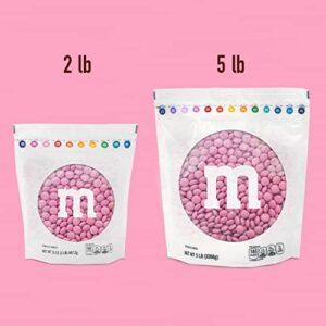 M&M’S Pink Milk Chocolate Candy, 2lbs of M&M'S in Resealable Pack for Candy Bars, Birthdays, Baby Showers, Gender Reveals, It's A Girl, Dessert Tables & DIY Party Favors