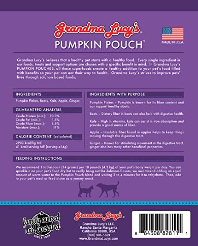 grandma lucy's Pumpkin Pouch Digestive 6oz,Purple