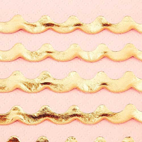 50 Pack Pink Paper Dinner Napkins with Gold Foil Scalloped Edges for Birthday Party, Wedding (3-Ply, 4 x 8 In)