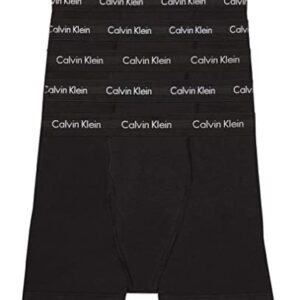 Calvin Klein Men's Cotton Stretch 5-Pack Boxer Brief, 5 Black, M