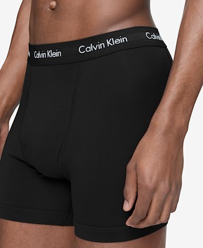 Calvin Klein Men's Cotton Stretch 5-Pack Boxer Brief, 5 Black, M