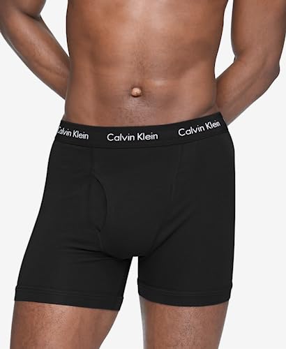 Calvin Klein Men's Cotton Stretch 5-Pack Boxer Brief, 5 Black, M