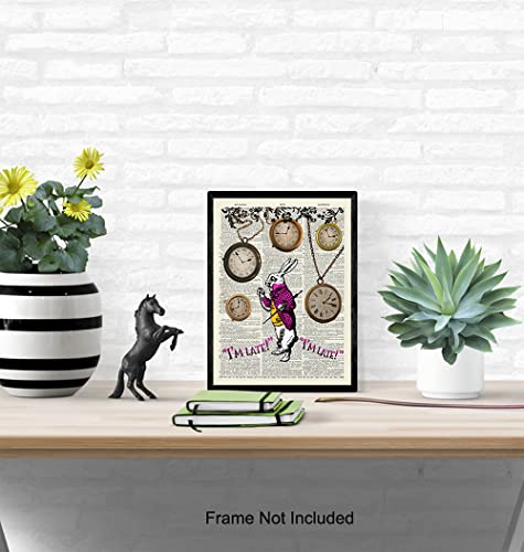 Alice Wonderland Decor - Alice Wonderland Gift - Room, Home or Party Decorations - Art Poster for Boy, Girl Kids Bedroom - Gift for Walt Fans - 8x10 Photo print Wall Art Picture