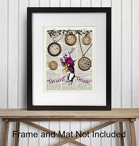 Alice Wonderland Decor - Alice Wonderland Gift - Room, Home or Party Decorations - Art Poster for Boy, Girl Kids Bedroom - Gift for Walt Fans - 8x10 Photo print Wall Art Picture