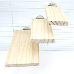 alfie pet - caleb 3-piece set wood platform for mouse, chinchilla, rat, gerbil and dwarf hamster