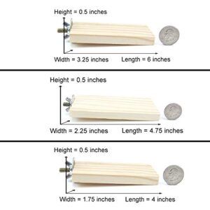 Alfie Pet - Caleb 3-Piece Set Wood Platform for Mouse, Chinchilla, Rat, Gerbil and Dwarf Hamster