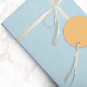 JAM Paper Gift Wrap - Matte Wrapping Paper - 50 Sq Ft Total - Matte Light Baby Blue/Pool Blue - 2 Rolls/Pack