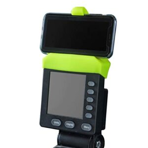 phone holder made for pm5 monitors of concept 2 rower, skierg and bikeerg - silicone smartphone cradle compatible with concept 2 rowing machine. ideal rower accessories