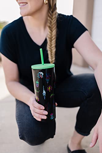 Simple Modern Disney Insulated Tumbler Cup with Flip Lid and Straw Lid | Gifts for Women Men Reusable Stainless Steel Water Bottle Travel Mug | Classic Collection | 24oz Mickey Mouse on Black