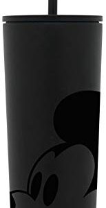 Simple Modern Disney Insulated Tumbler Cup with Flip Lid and Straw Lid | Gifts for Women Men Reusable Stainless Steel Water Bottle Travel Mug | Classic Collection | 24oz Mickey Mouse on Black