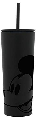 Simple Modern Disney Insulated Tumbler Cup with Flip Lid and Straw Lid | Gifts for Women Men Reusable Stainless Steel Water Bottle Travel Mug | Classic Collection | 24oz Mickey Mouse on Black