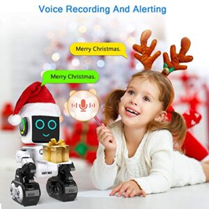 OKK Robot Toy for Kids, Smart RC Robots for Kids with Touch and Sound Control Robotics Intelligent Programmable, Robot Toy with Walking Dancing Singing Talking Transfering Items for Boys Girls (White)