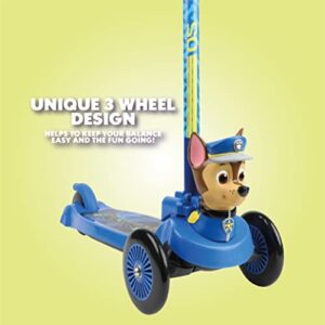 Paw Patrol Chase Self Balancing Scooter - Toddler & Kids Scooter, 3 Wheel Platform, Foot Activated Brake, 75 lbs Weight Limit, for Ages 3 and Up