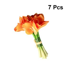 VOSAREA Wedding Decor 7Pcs Pu Fake Flower Artificial Clivia Flower Simulation Flower Adornment Home Decorations for Wedding Party Festival Decoration