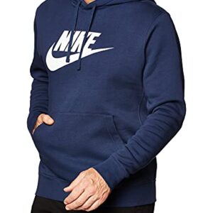 Nike GX NSW Mens Club Pullover Hoodie BV2973-410 Size S Midnight Navy/White