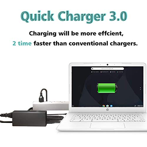 45W USB-C Chromebook Charger Fit for HP Chromebook 14 14A G5 14-ca061dx 14-ca020nr 14-ca060nr 14-ca043cl 14-ca052wm 14-ca051wm X360 11A 11 G6 EE 11 G1 11-ae051wm 11-ae000