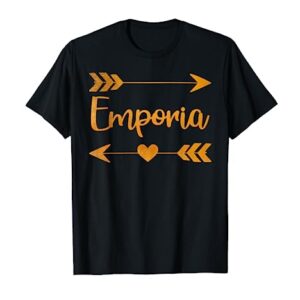 EMPORIA KS KANSAS Funny City Home Roots USA Women Gift T-Shirt