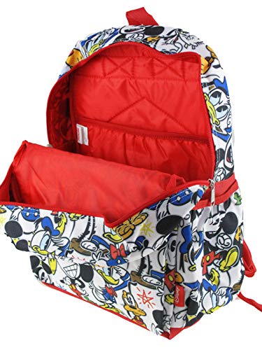 Mickey and Friends 16 inch All Over Print Deluxe Backpack With Laptop Compartment