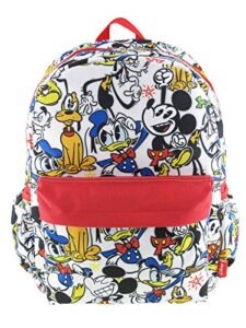 mickey and friends 16 inch all over print deluxe backpack with laptop compartment