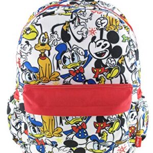 Mickey and Friends 16 inch All Over Print Deluxe Backpack With Laptop Compartment