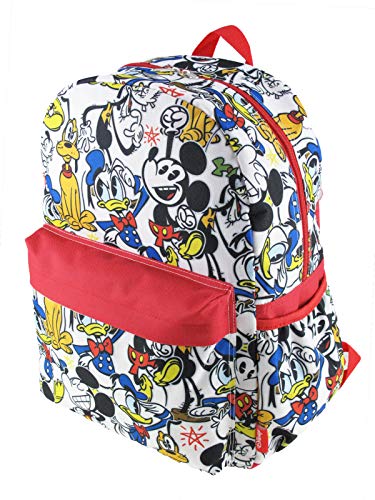 Mickey and Friends 16 inch All Over Print Deluxe Backpack With Laptop Compartment