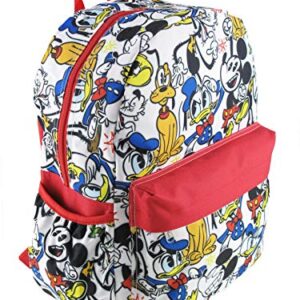 Mickey and Friends 16 inch All Over Print Deluxe Backpack With Laptop Compartment