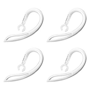 Marnana Ear Hooks, Flexible Ear Piece Clamp, Universal 0.24 Inches Clear Replacement Ear Loop Clips for Single Ear Bluetooth Heaset - Set of 4