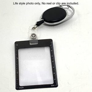 6 Credit Card Size 3X Magnifiers, Each Magnifier for Reading has 3X Fresnel Lens, Use as 3X Magnifying Glass, Pocket Magnifier, Reading Magnifier for Menus or can use as Accessory for ID Badge Holders