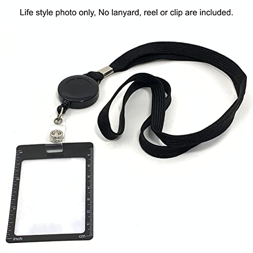 6 Credit Card Size 3X Magnifiers, Each Magnifier for Reading has 3X Fresnel Lens, Use as 3X Magnifying Glass, Pocket Magnifier, Reading Magnifier for Menus or can use as Accessory for ID Badge Holders