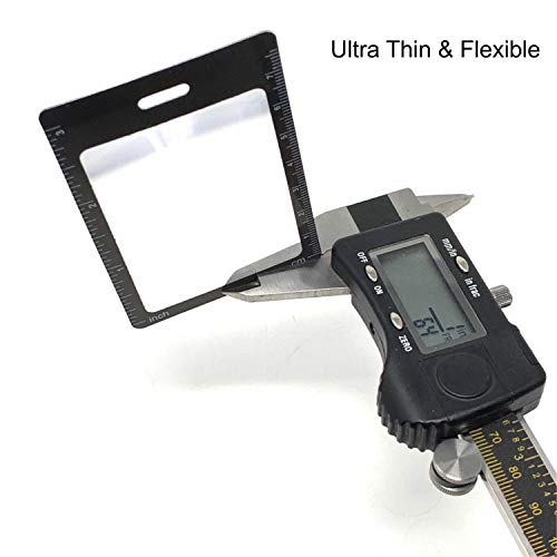 6 Credit Card Size 3X Magnifiers, Each Magnifier for Reading has 3X Fresnel Lens, Use as 3X Magnifying Glass, Pocket Magnifier, Reading Magnifier for Menus or can use as Accessory for ID Badge Holders