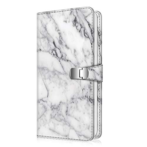 Fintie Wallet Photo Album for Fujifilm Instax 3-Inch Film,108 Pockets Album for Fujifilm Instax Mini 11/Mini 40/Mini EVO/LiPlay/Mini Link Printer, HP Sprocket, Polaroid Camera, Marble White