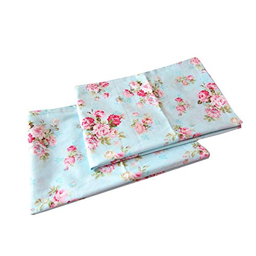 YIH Cotton Pillow Cases Standard Size Set of 2, Flower Printed Queen Pillowcases, Premium Quality Machine Washable (7)