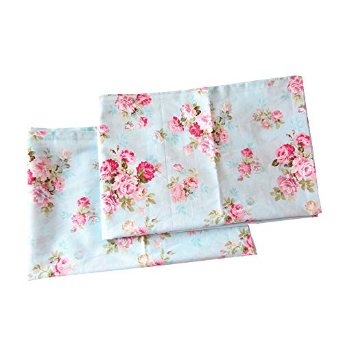 YIH Cotton Pillow Cases Standard Size Set of 2, Flower Printed Queen Pillowcases, Premium Quality Machine Washable (7)