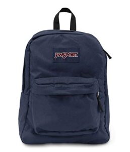 jansport, superbreak backpack, navy blue, one size.