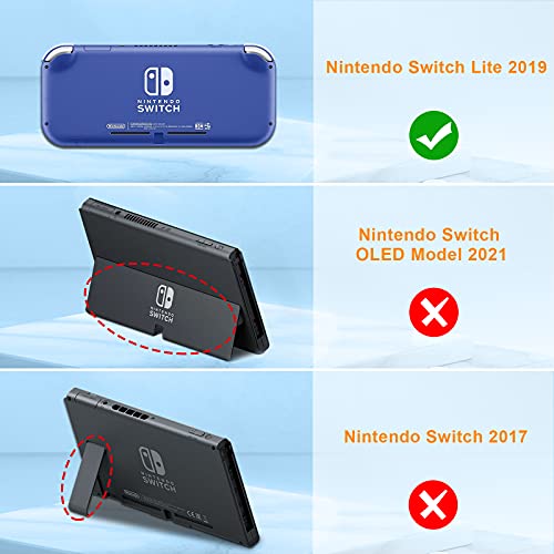 Fintie Carrying Case for Nintendo Switch Lite 2019, [Shockproof] Hard Shell Protective Cover Travel Bag w/15 Game Card & 2 Micro SD Card Slots for Switch Lite Console & Accessories, Dont Touch