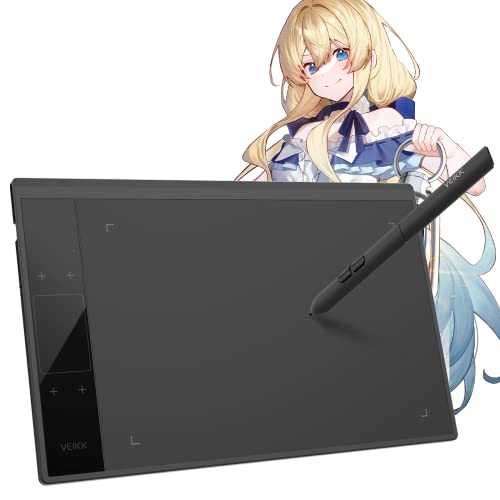 Digital Graphic Drawing Tablet VEIKK A30, 4 Touch Keys 1 Touch Panel, Linux Support, 10x6 Inch with 8192 Levels Battery-Free Pen Electronic Writing Tablets for PC/Android/Mac/Windows